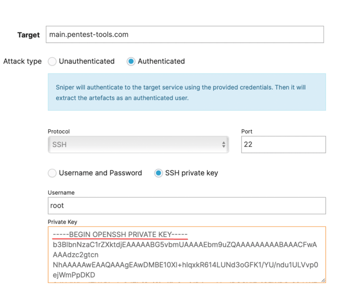How to run Sniper authenticated scans